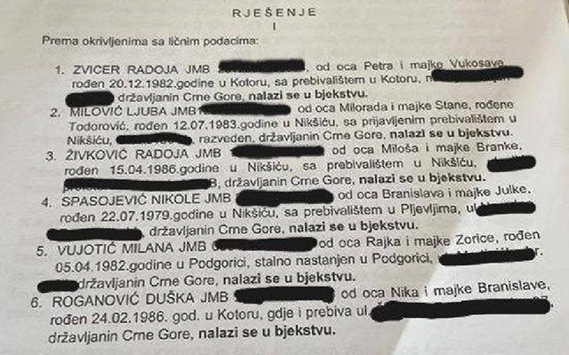 Potjernice za Zvicerom, Milovićem… - PCNEN